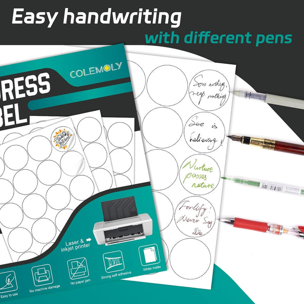 2" - Two Inch Round Colemoly Label / Sticker Template (20 per sheet ...