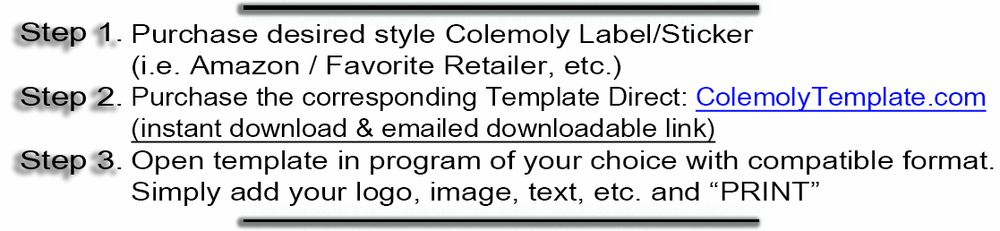 Colemoly Template Downloads for Address Labels & Stickers Vinyl Paper ...